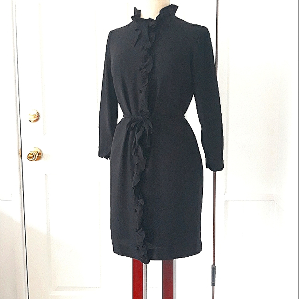 Vintage 1960s Jonathan Logan Black Ruffle Dress - Gem
